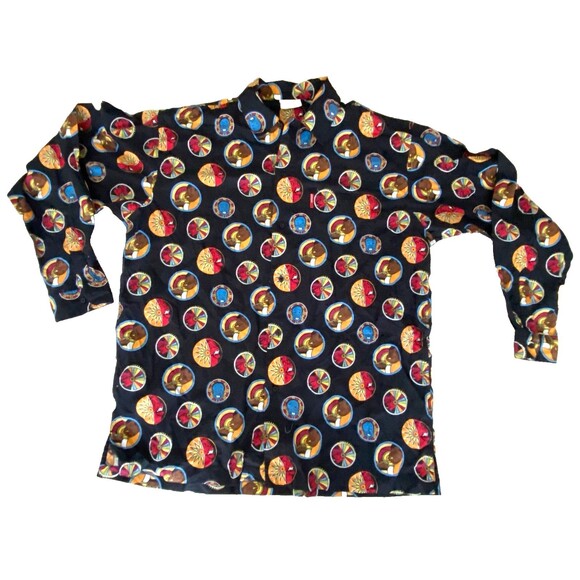 FUBU | Shirts | Fubu Platinum Mens Shirt Xxl Fat Albert Junkyard Gang All Over Y2k Black Multi ...